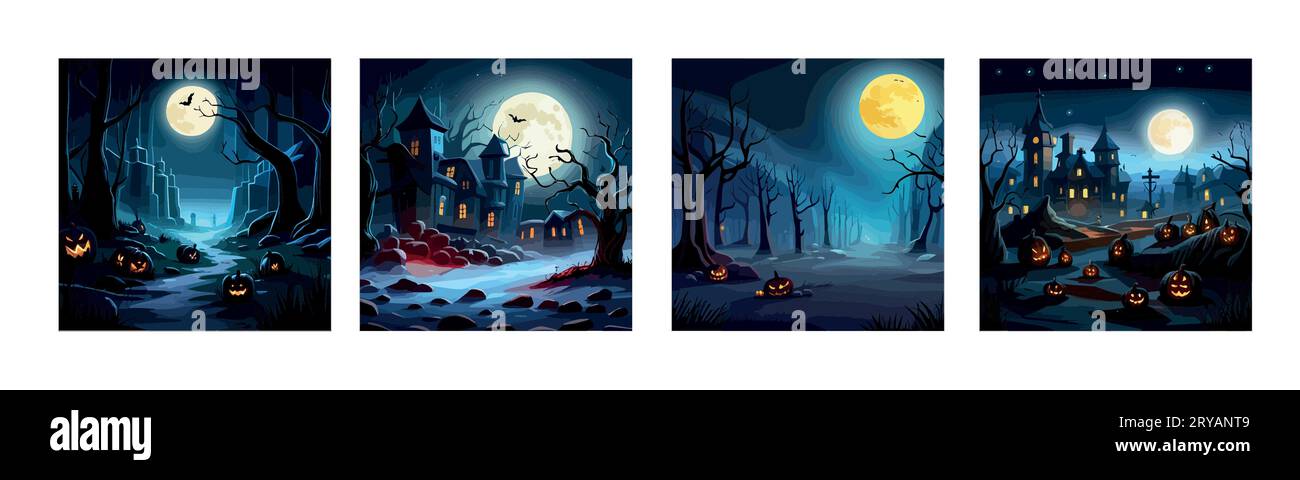 Spooky magical forest in Cut Out Stock Images & Pictures - Alamy