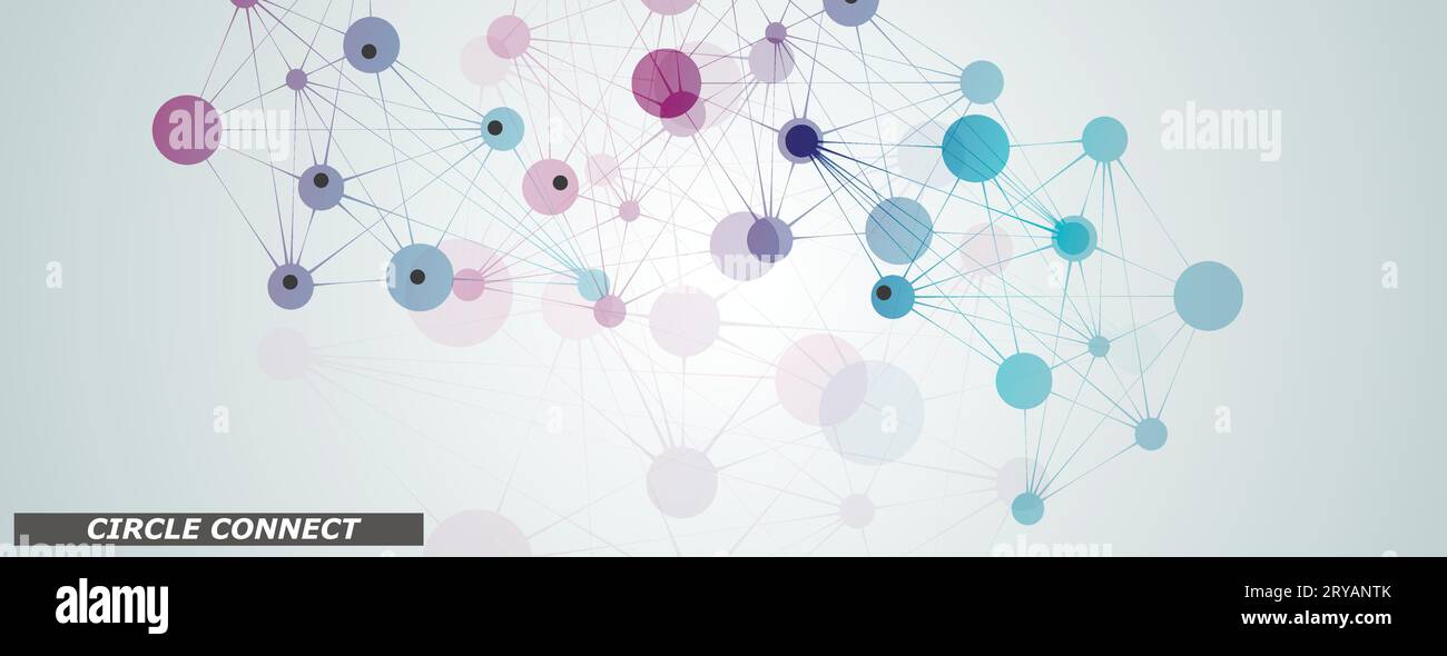 Vector connect lines and dots. Banner template for technology. Abstract ...