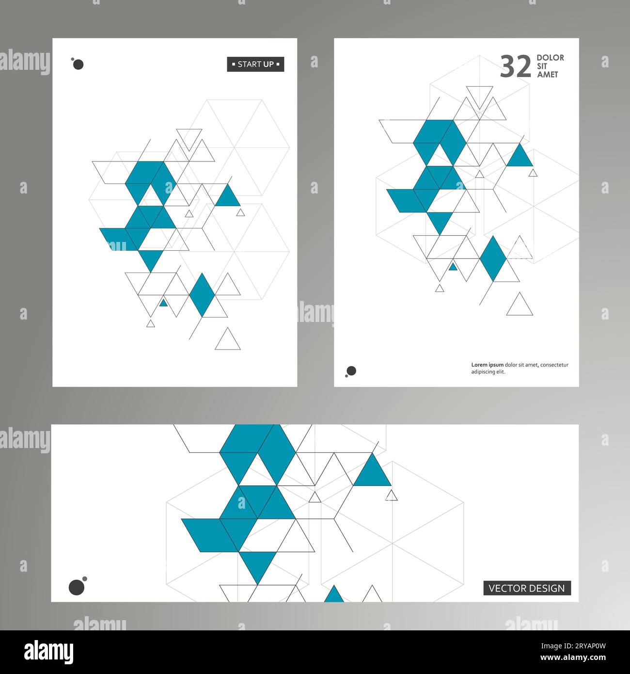 Geometric cover template. Vector black cool futuristic design ...