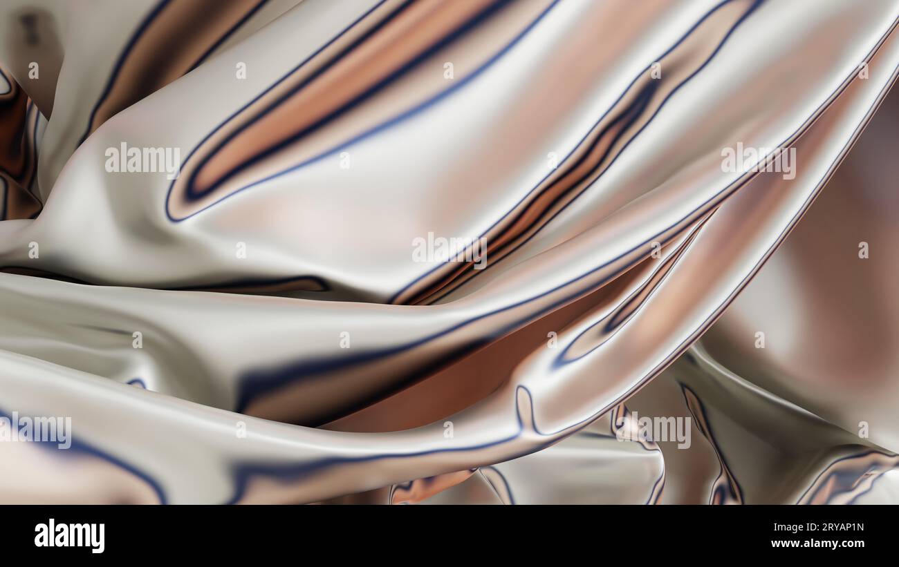 3d rendering, Abstract slik holographic iridescent wallpaper background ...