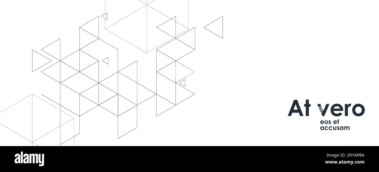 Triangles graphic geometry illustration. Vector banner design. Business ...