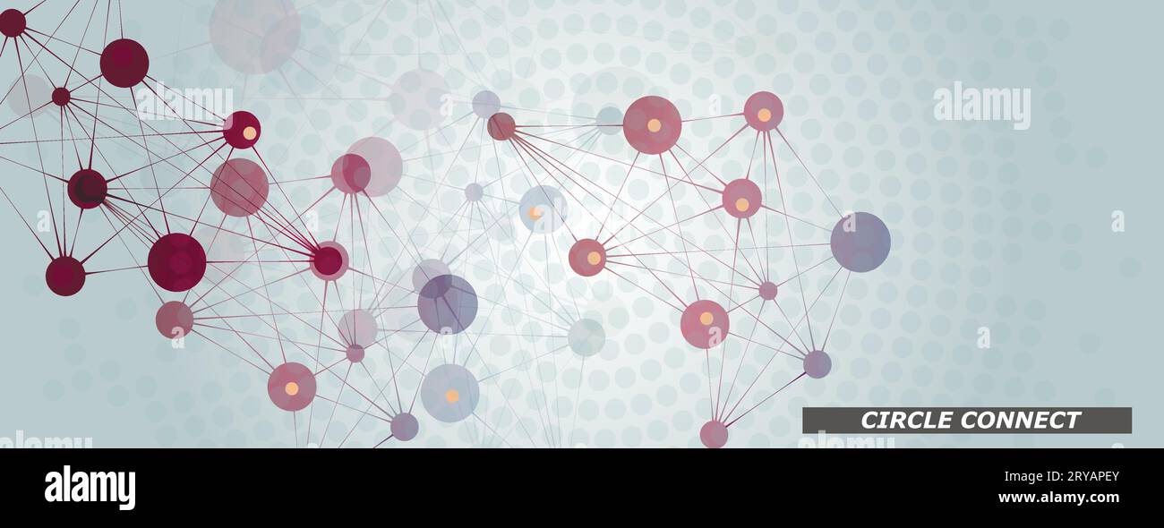 Vector banner design Connecting dots and lines. Abstract network ...