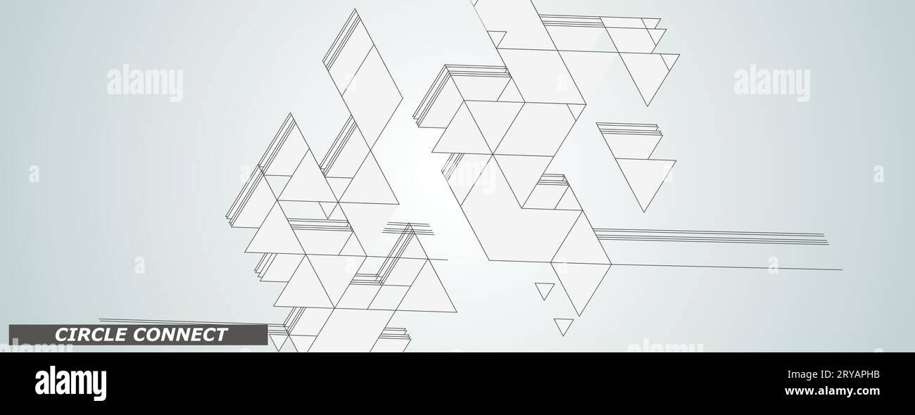 Abstract background with geometric shapes and hexagon pattern. Modern ...