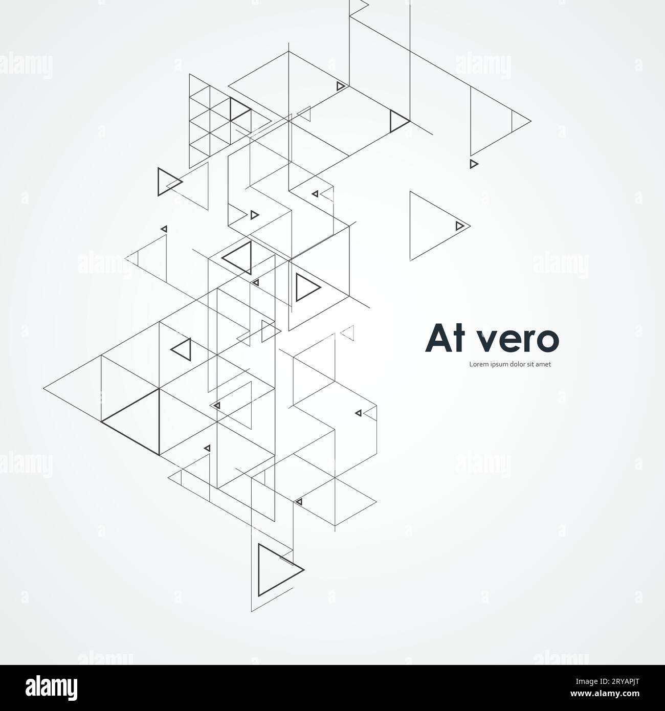 Connecting lines and dots for science network pattern. Hexagon and triangles design ...