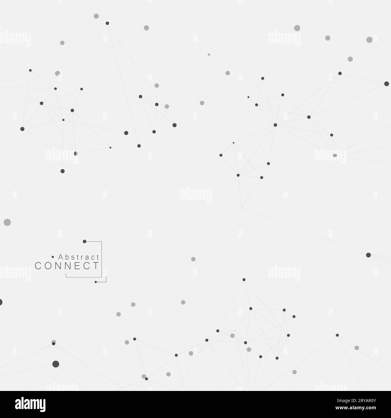 Vector Abstract Molecular Structure Connected Lines And Dots Cover White Template Design