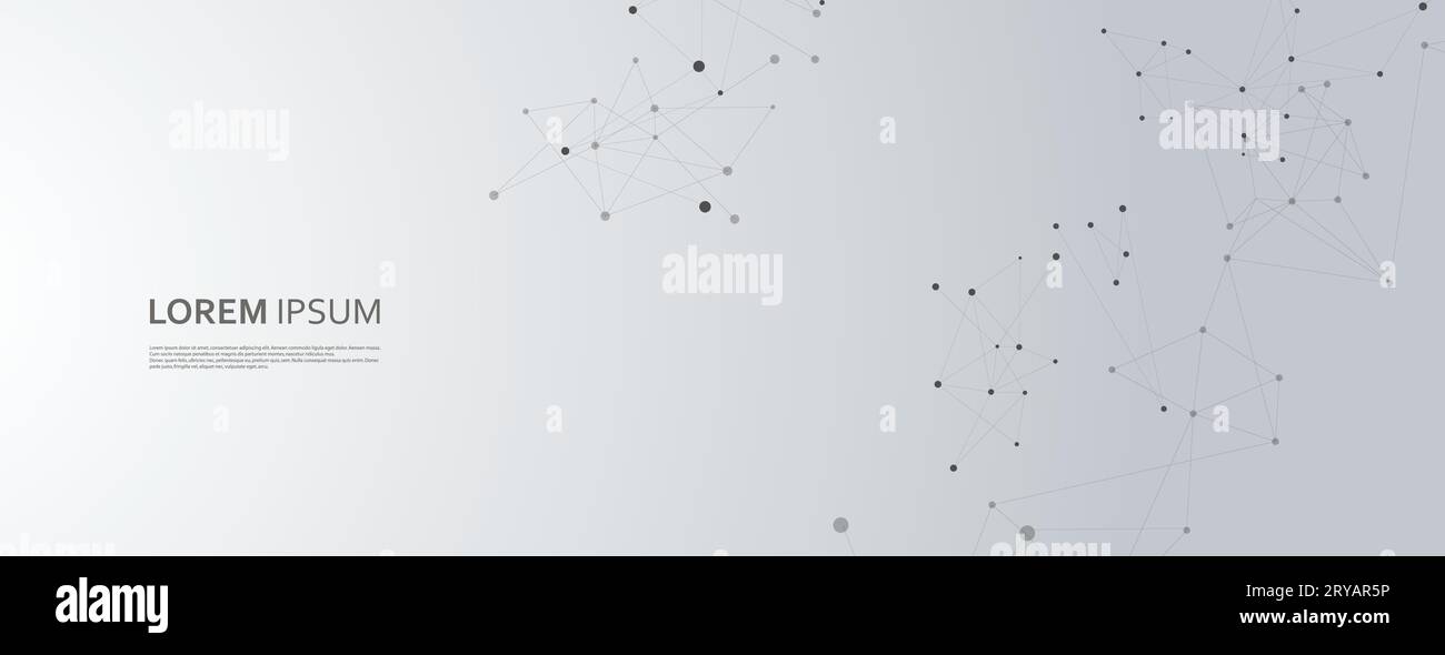 Polygonal abstract shapes. Vector connection structure. Connected dots ...