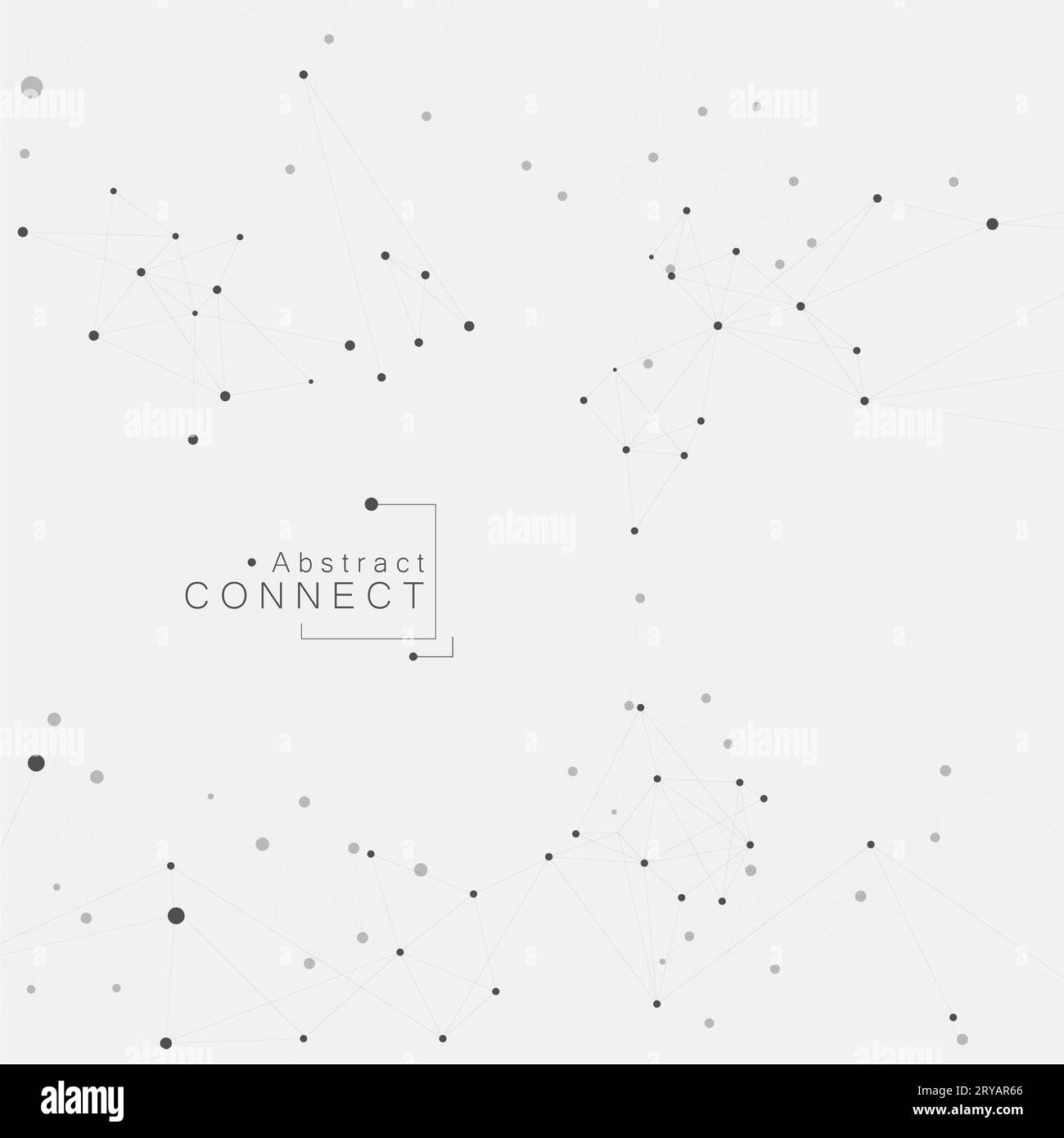 Vector Abstract Molecular Structure Connected Lines And Dots Cover White Template Design