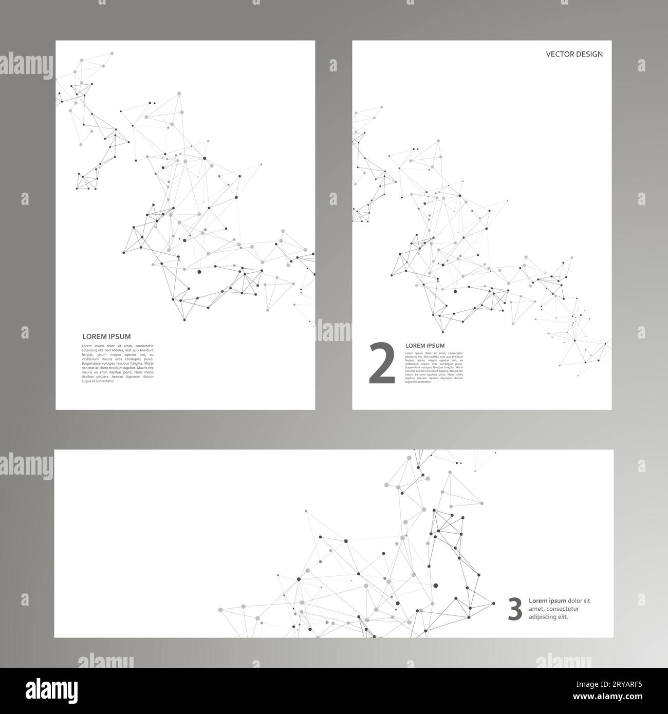 Vector layout of presentation page design. Connect dots and lines ...