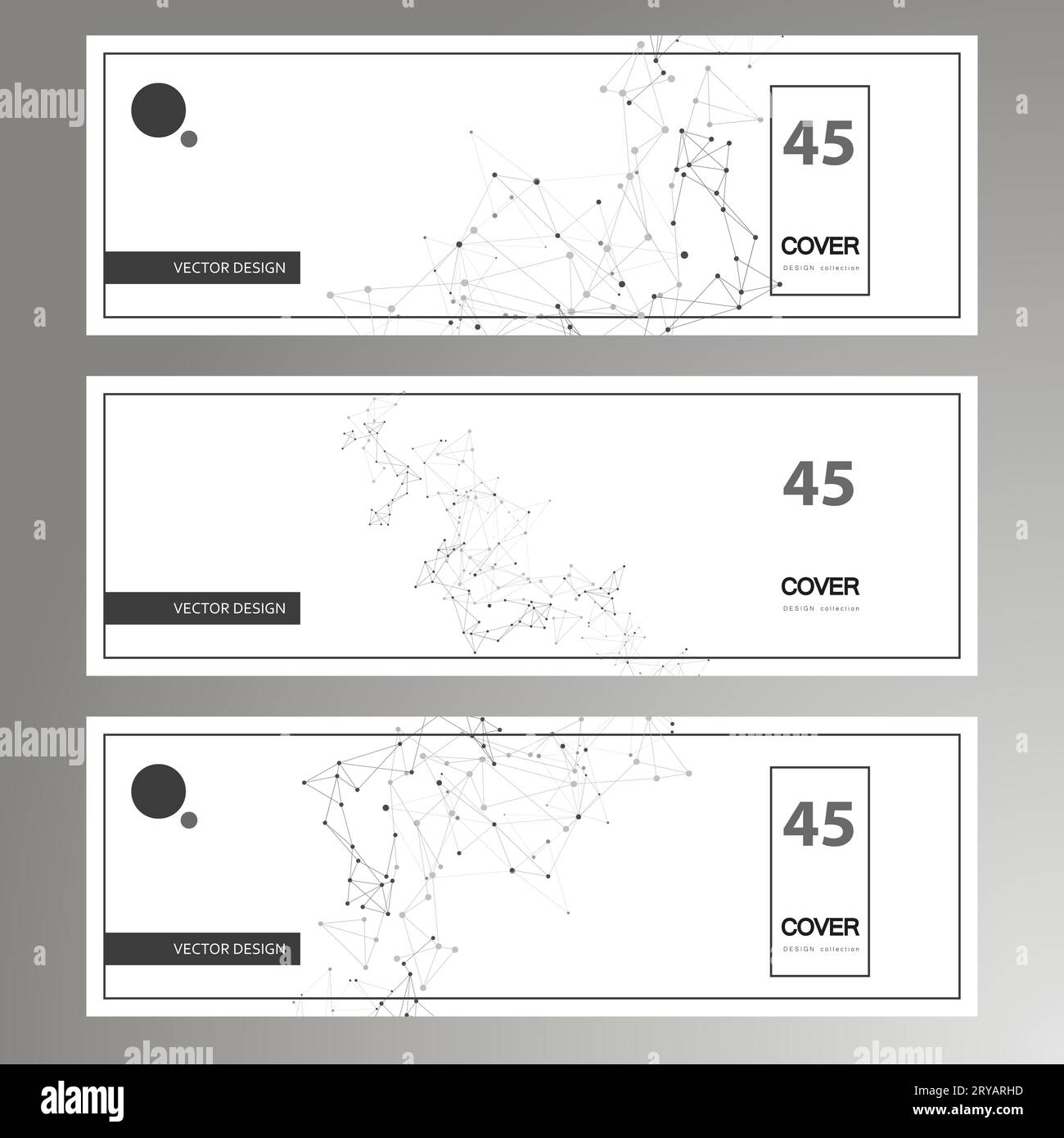 Vector layout of presentation page design. Connect dots and lines ...