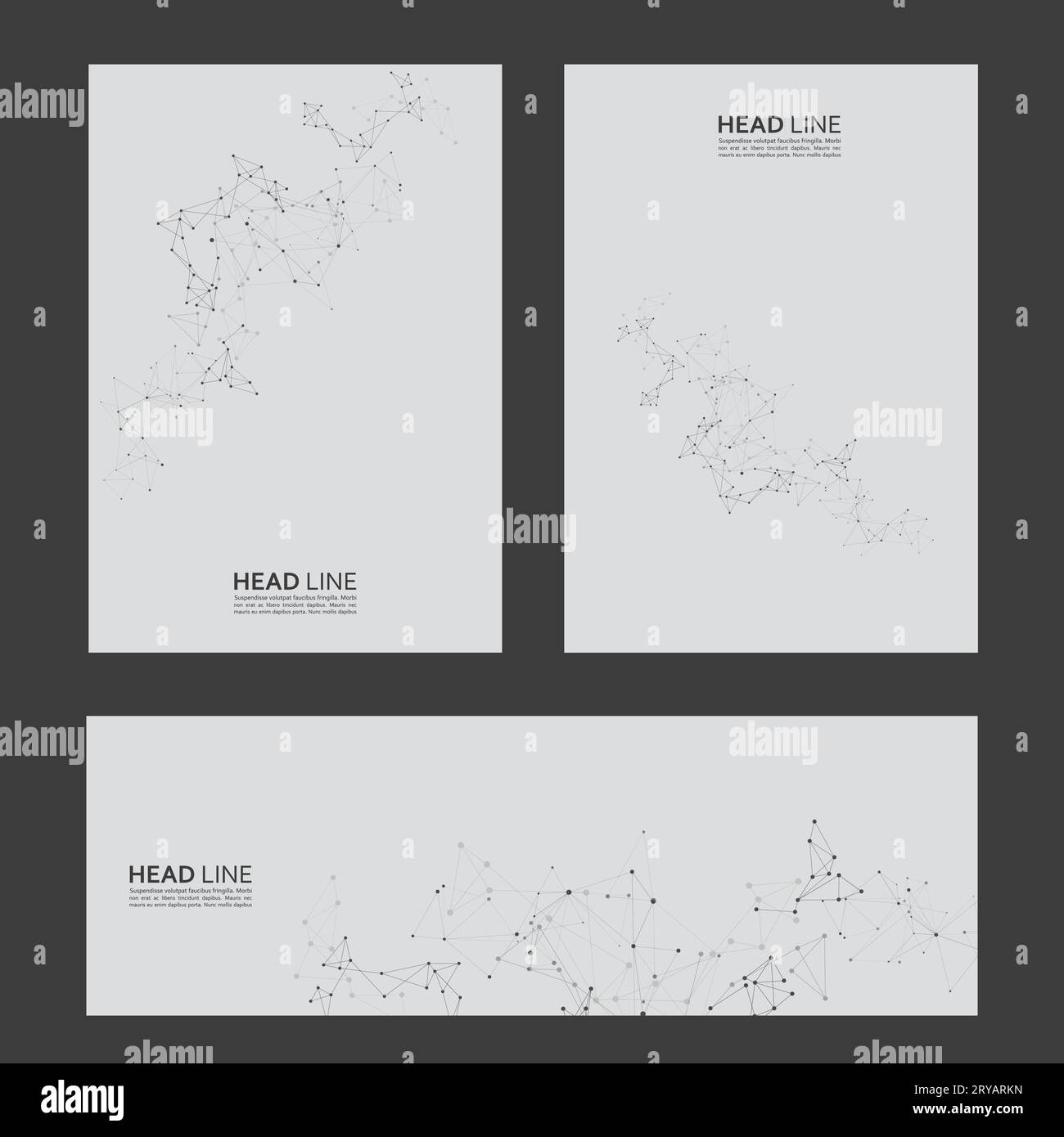 Vector layout of presentation page design. Connect dots and lines ...