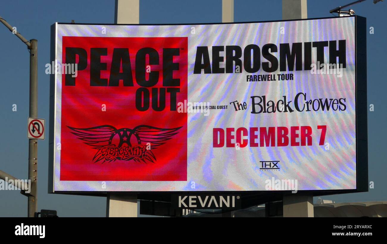 Inglewood, California, USA 23rd September 2023 Aerosmith Peace Out ...