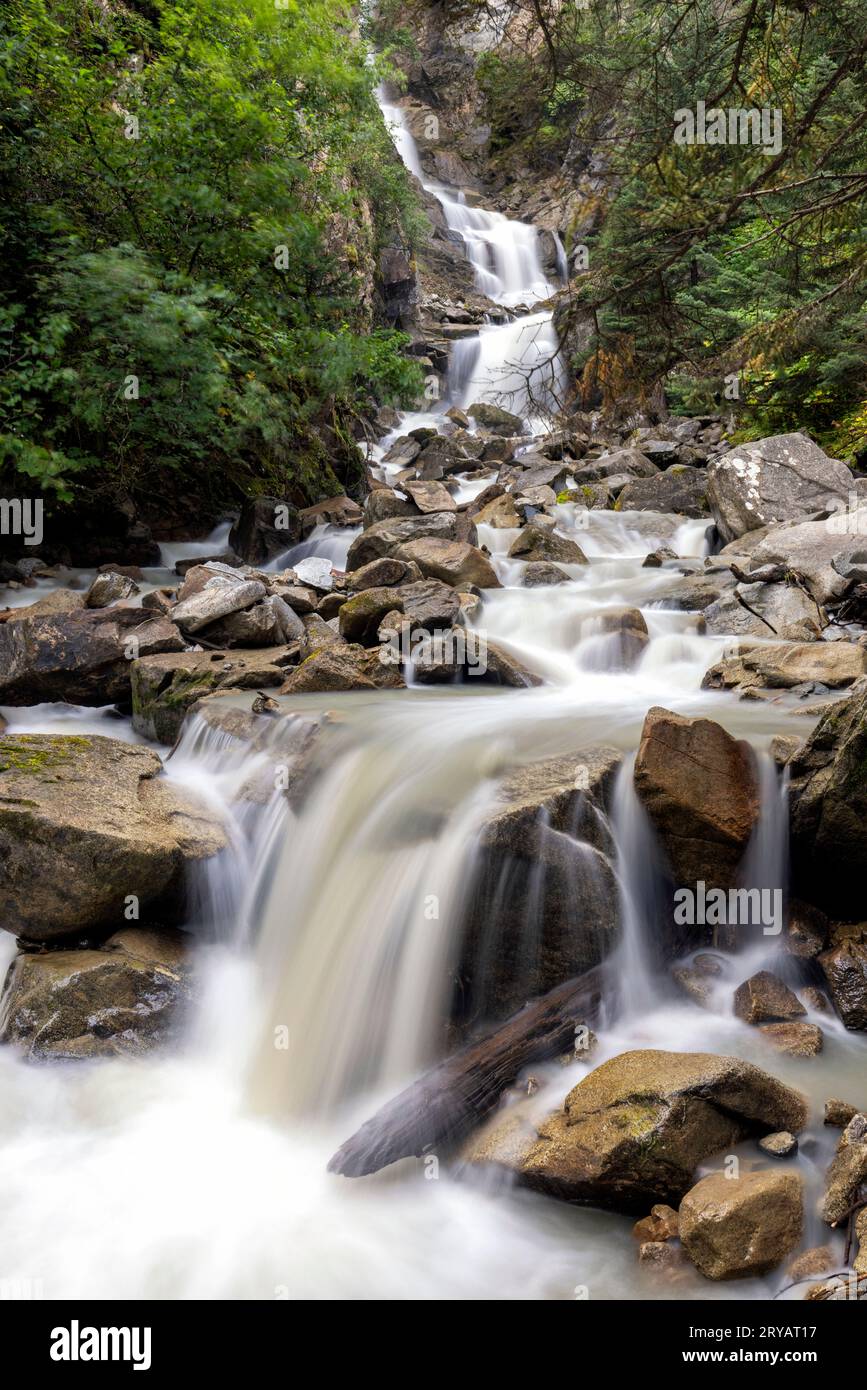 Lower Reid Falls - Skagway, Alaska, USA Stock Photo - Alamy