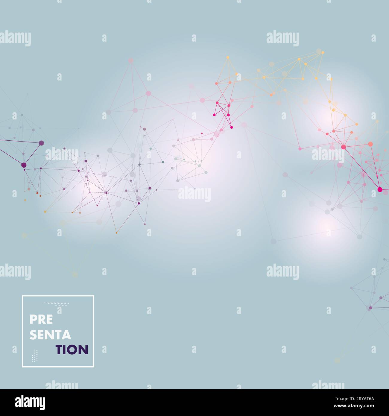 Vector connect line and dot. Abstract digital technology. Science and ...
