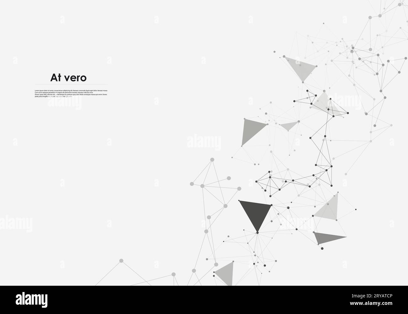 Vector Molecular Abstract Template With Connected Dot And Line