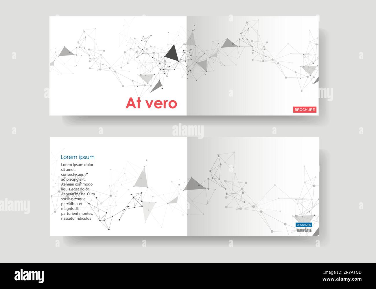 Vector molecular abstract template. Chemistry atom element connection ...
