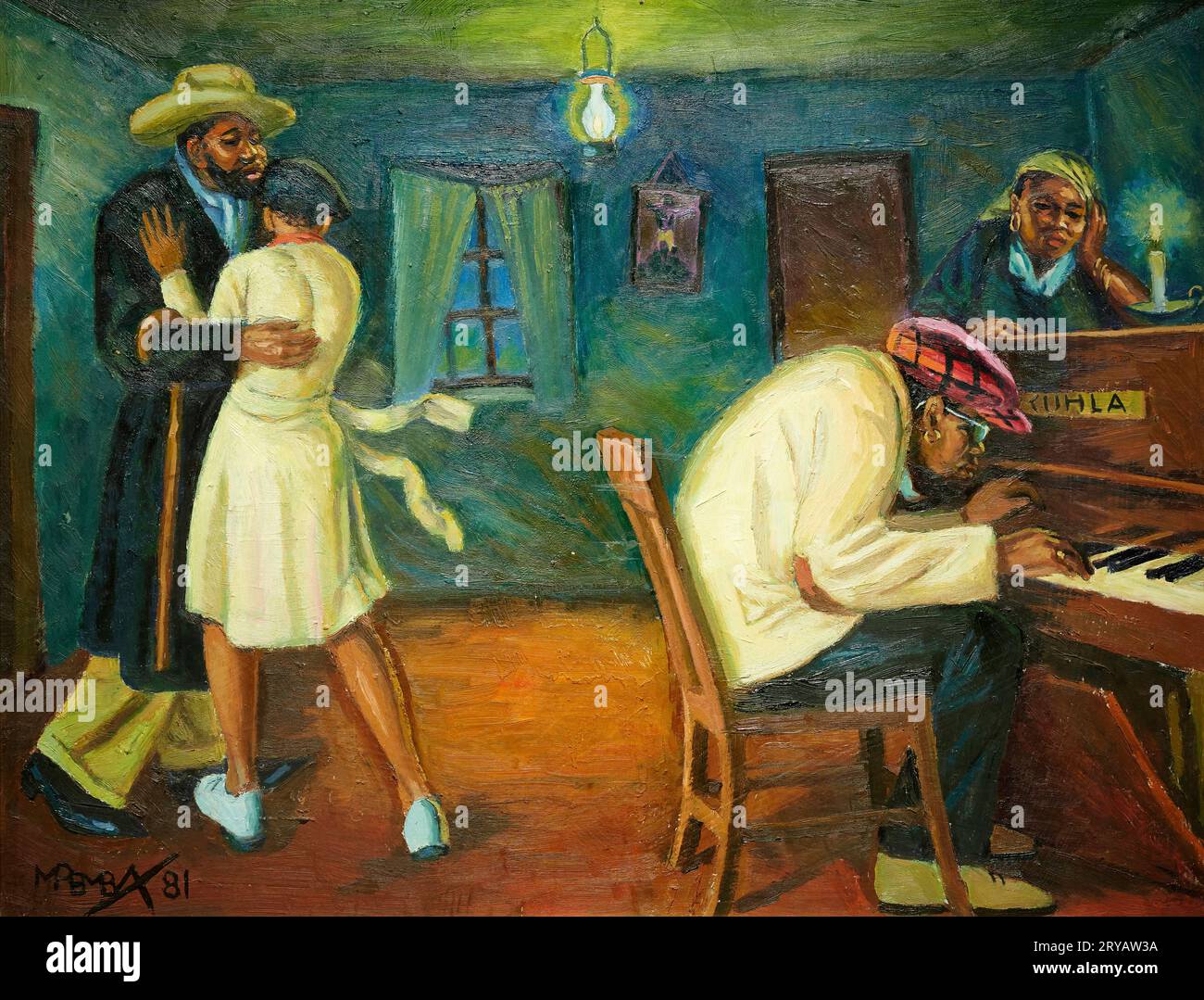 Kwa Stemele - olio su cartone - George Pemba - 1981 - Johannesburg ...