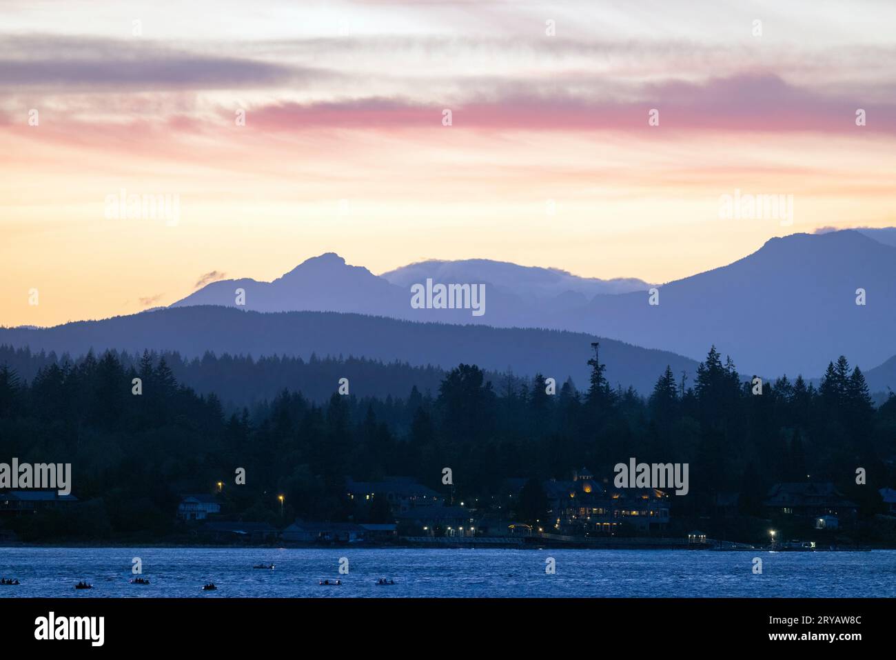 Coastal landscape near Campbell River, British Columbia, Canada Stock ...
