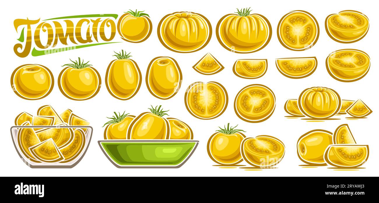Cherry tomatoes cut out Stock Vector Images - Alamy