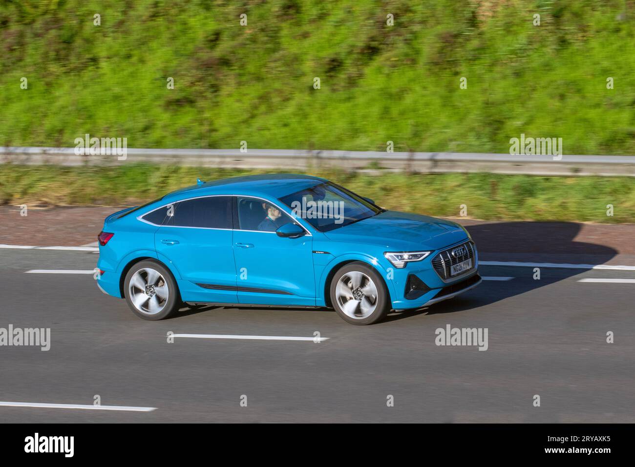 2021 Blue Audi E-Tron S Line 55 Quattro 55 408 95Kwh Quattro Auto Car ...