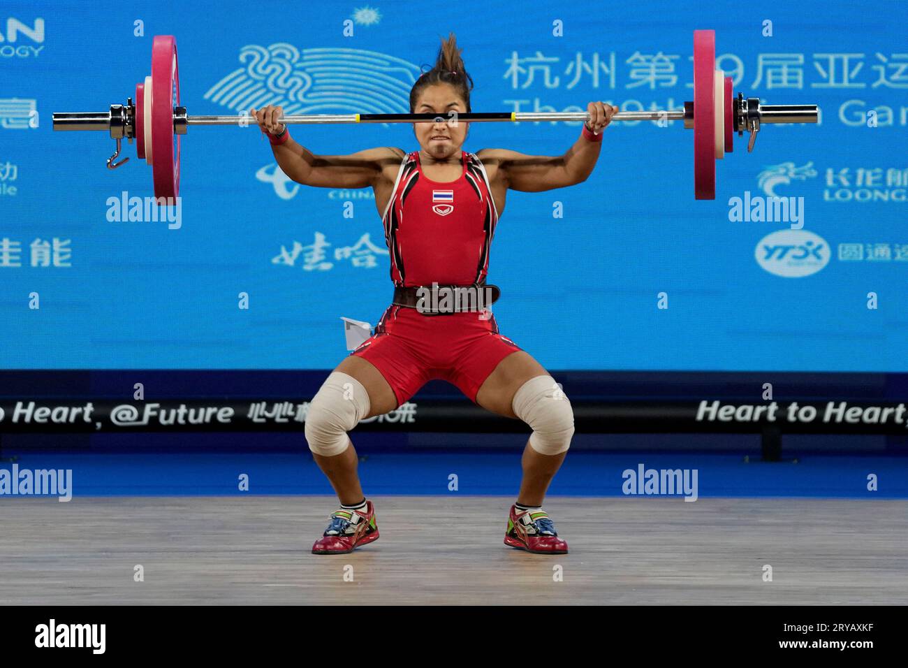 Thailand's Sanikun Tanasan competes in the women's 49kg Group A ...