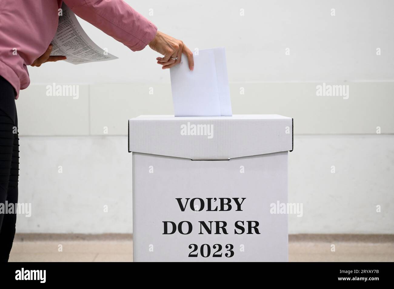 Bratislava, Slovakia. 30th Sep, 2023. Slovak early parliamentary ...