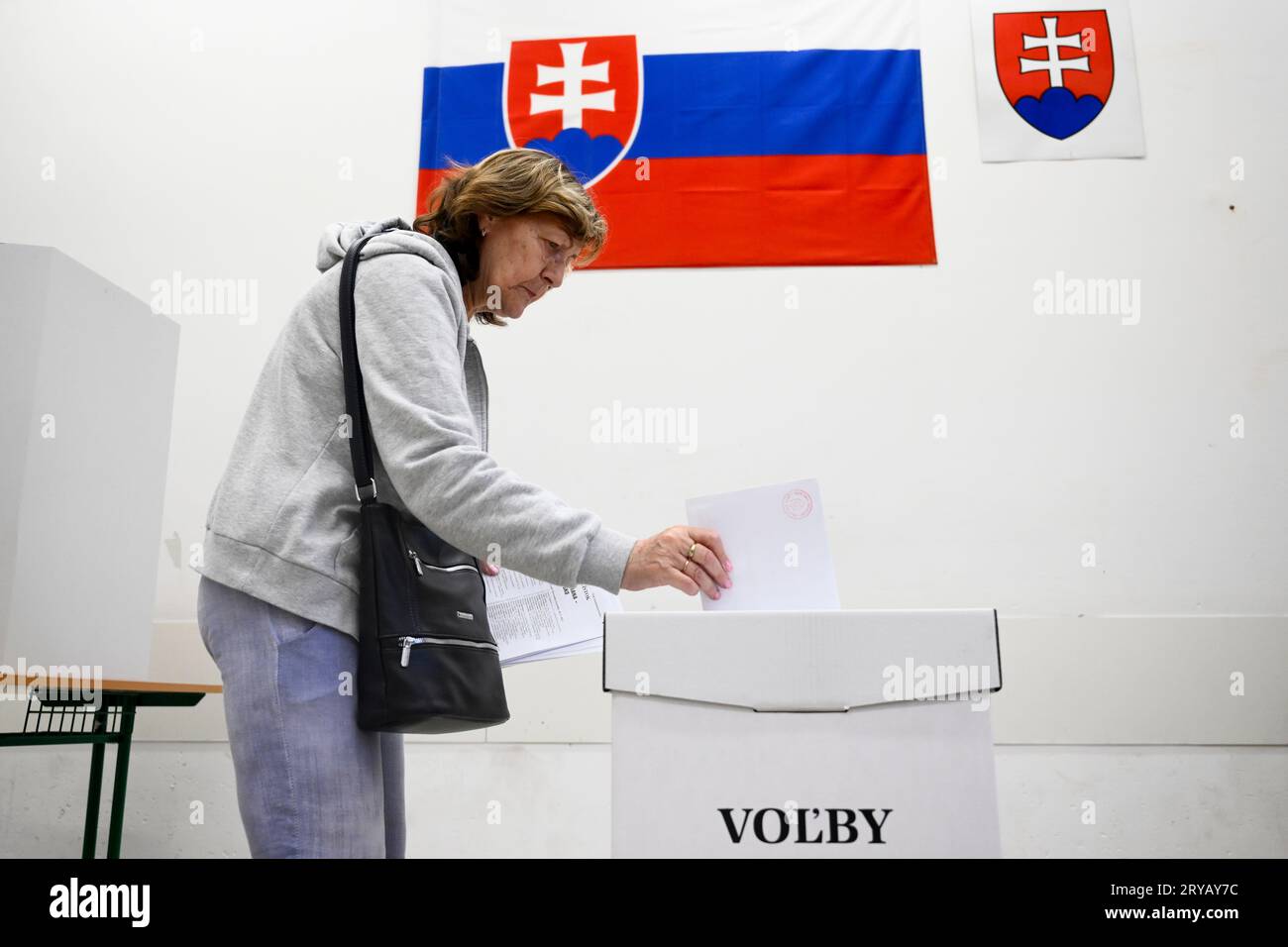 Bratislava, Slovakia. 30th Sep, 2023. Slovak early parliamentary ...