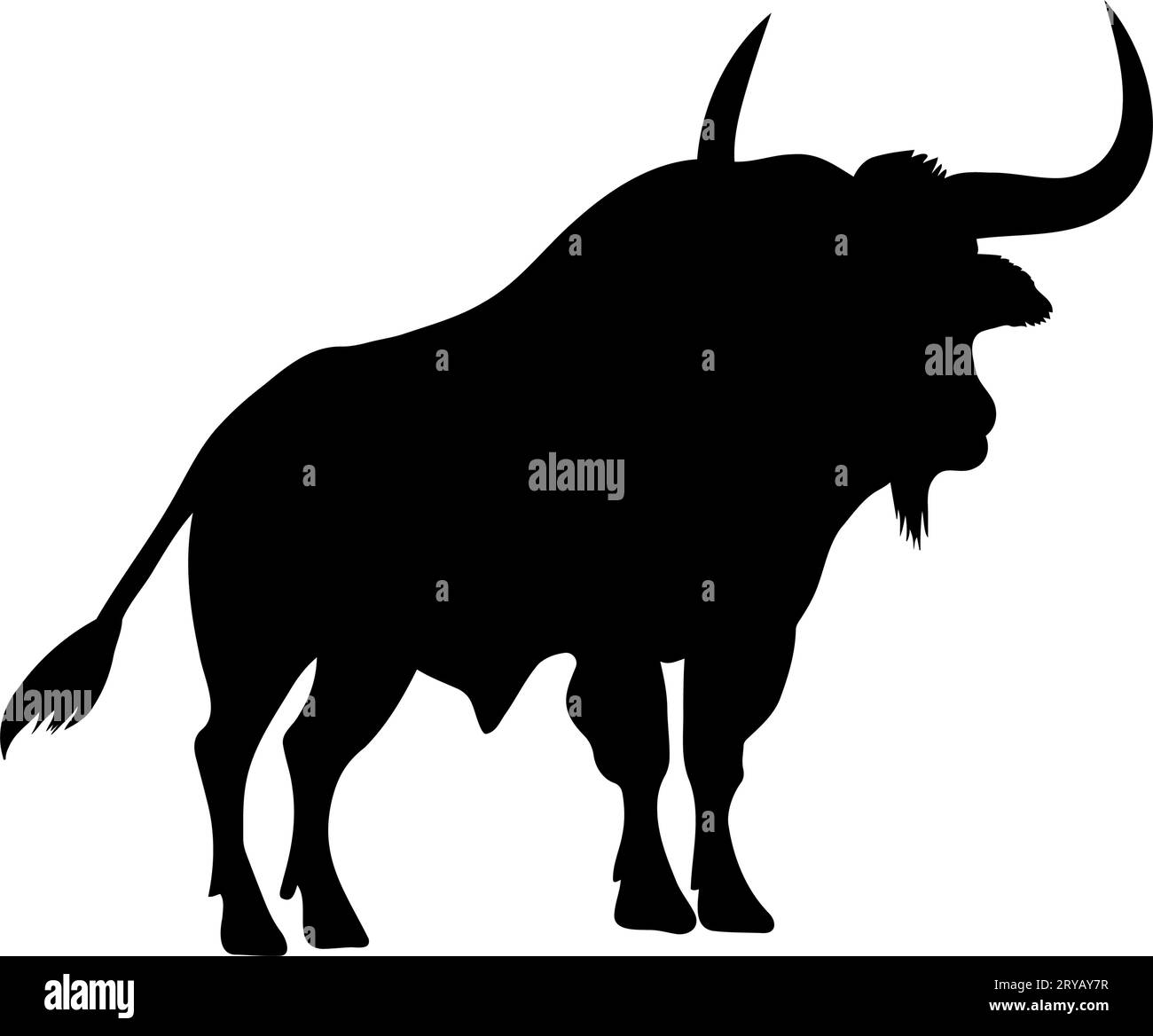 Buffalo silhouette. Vector illustration Stock Vector Image & Art - Alamy