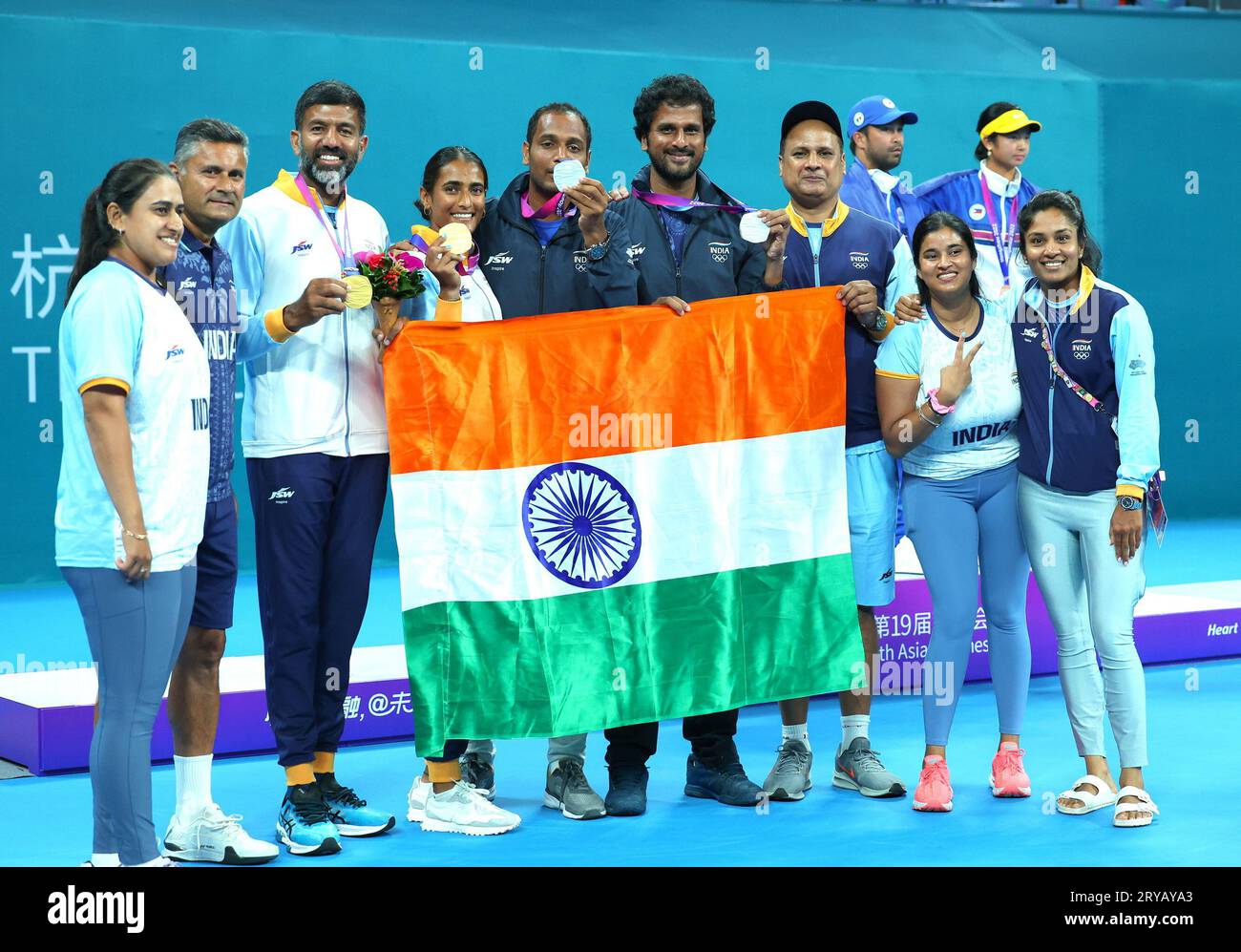 India. 30th Sep, 2023. Mixed Doubles Final: Rohan Bopanna and Rujuta ...