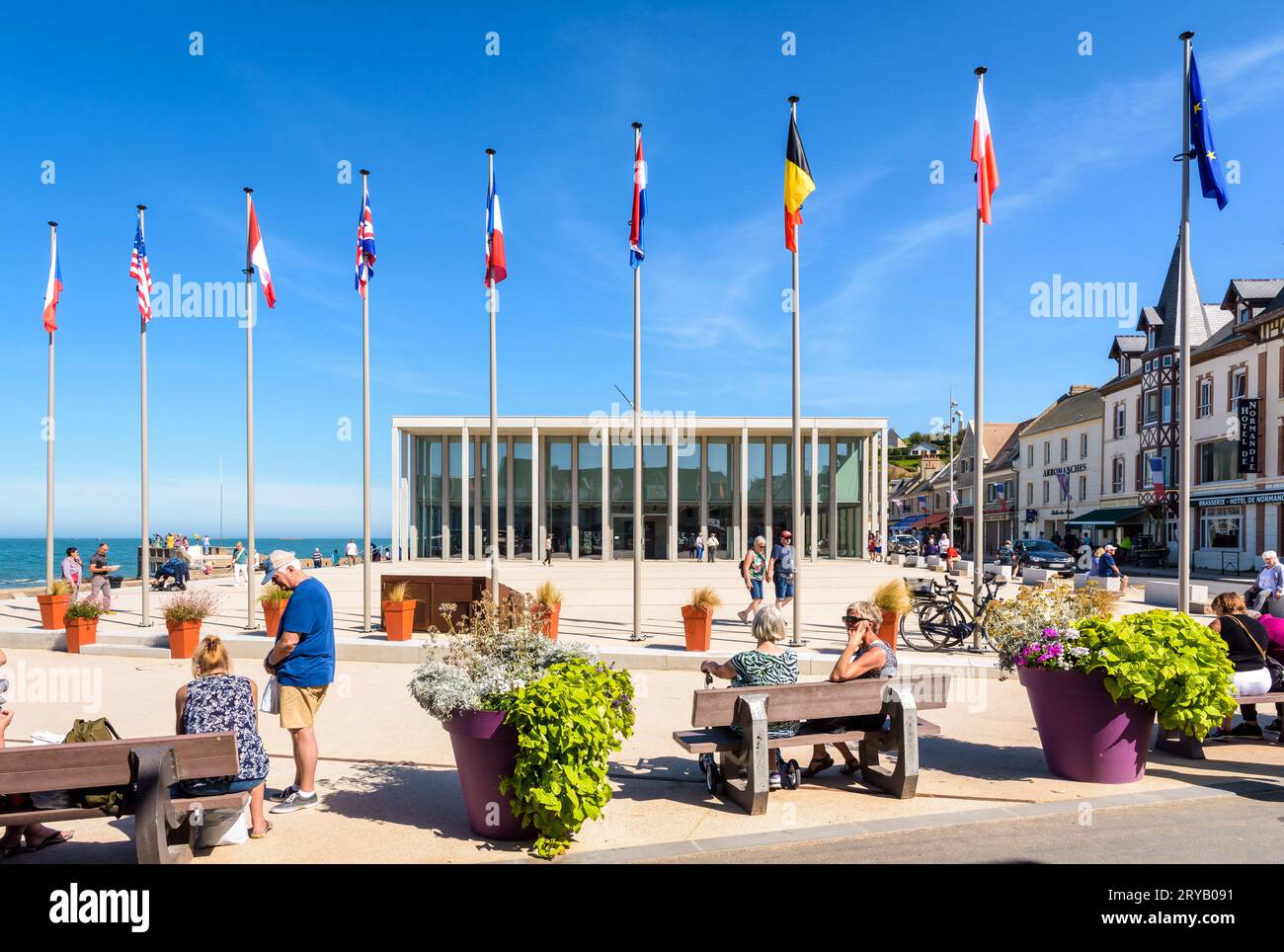 Front view of the new D-Day Museum in Arromanches, France, which opened ...