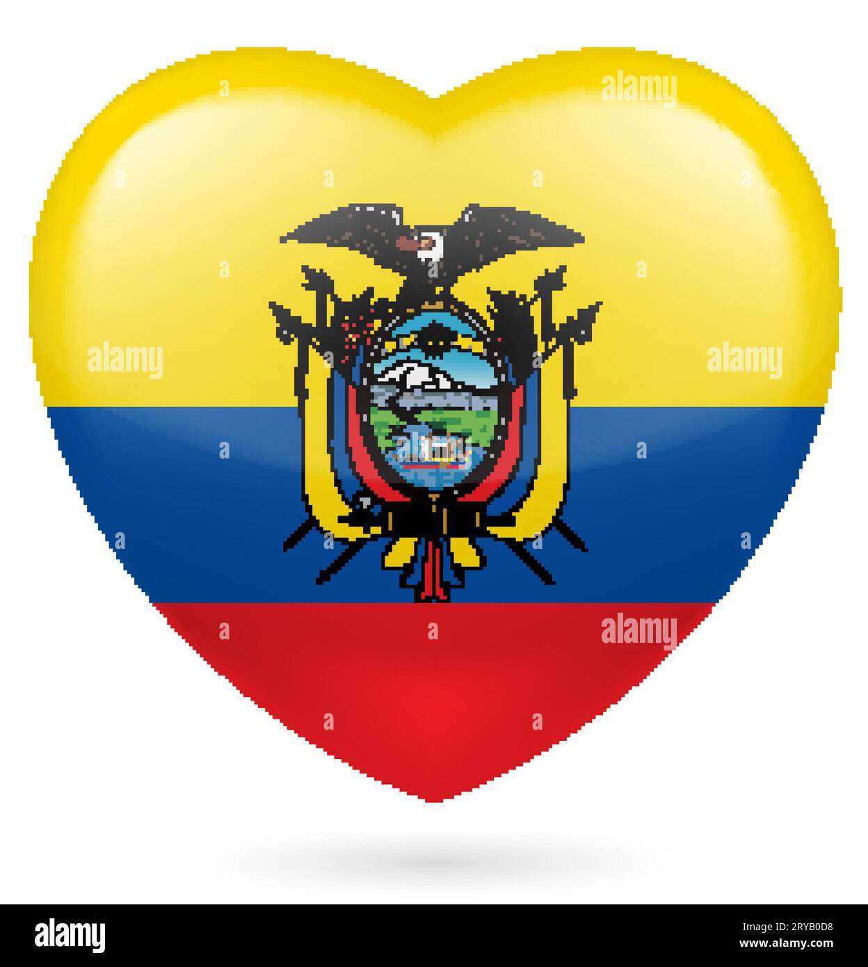 Heart with Ecuador Flag Colors. I Love Ecuador Stock Vector Image & Art ...