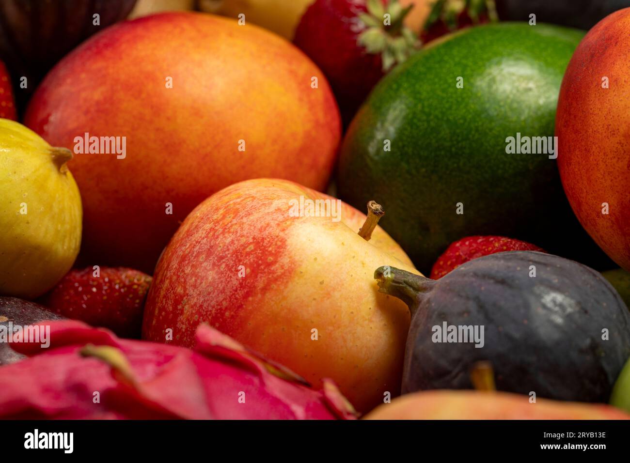 Food background fruits collection. Apples berries banner kiwi grape ...