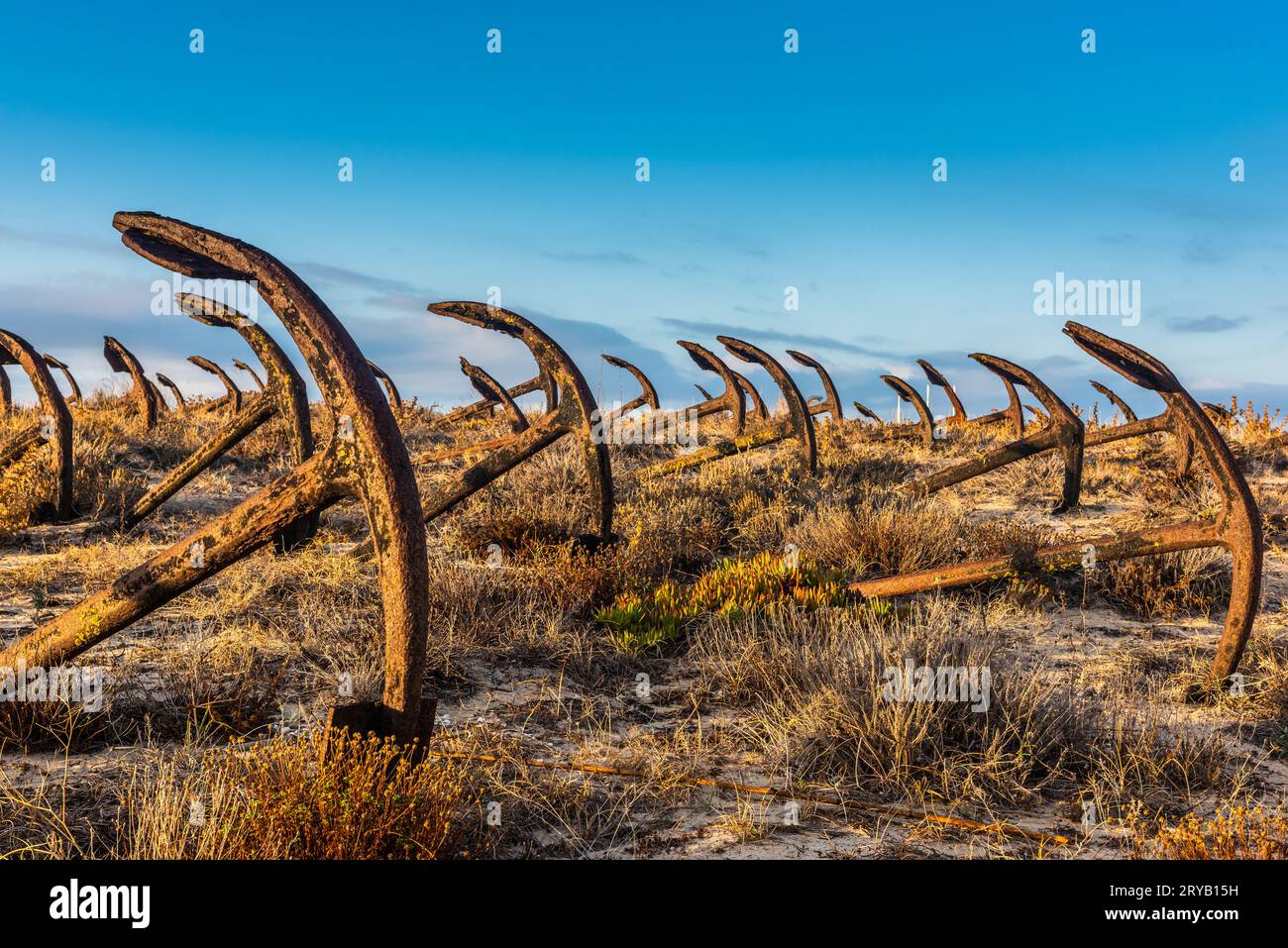 The Cemetery of Anchors in Tavira Island, Barill beach, Algarve ...