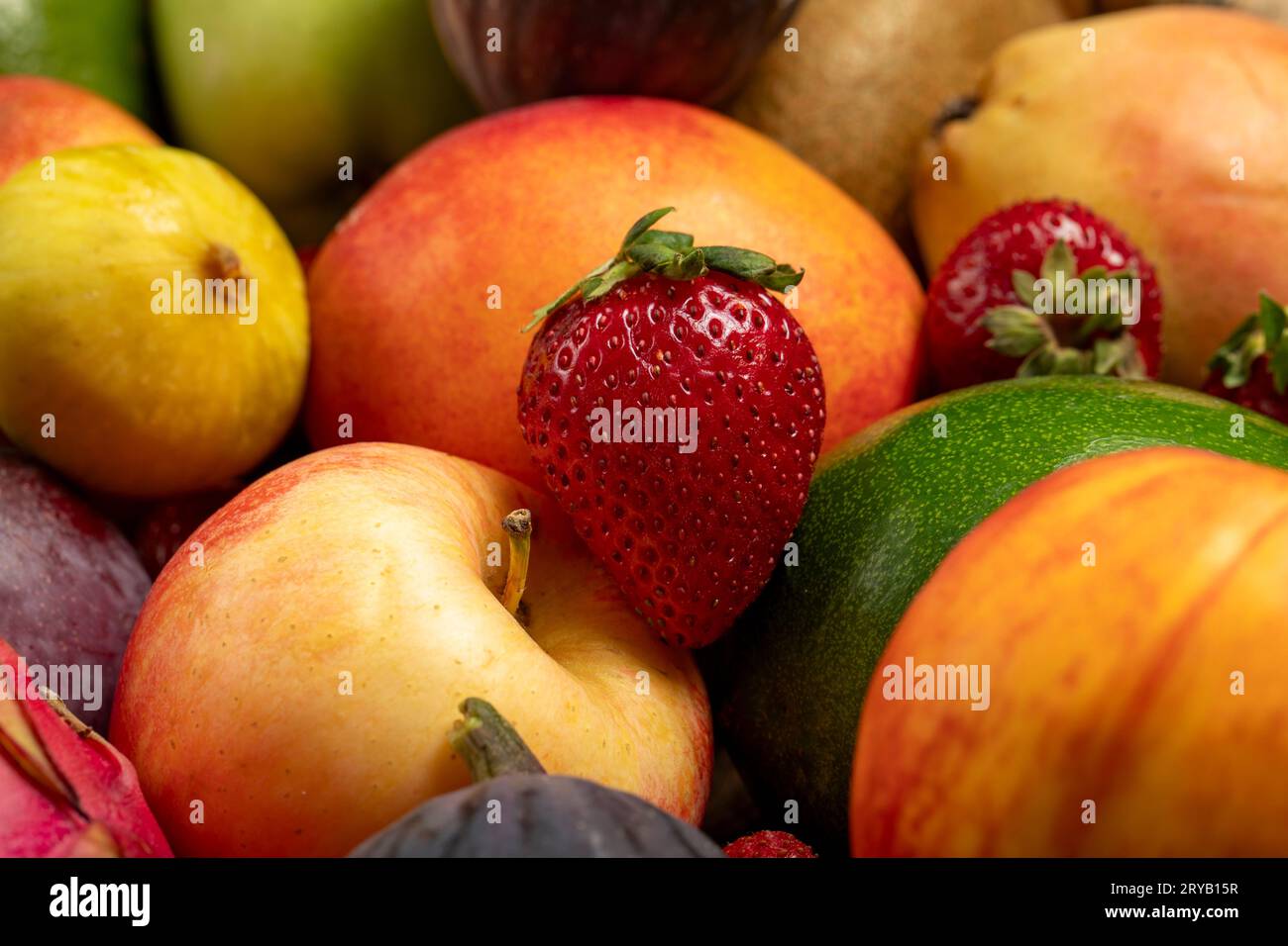 Red strawberry green grapes close hi-res stock photography and images ...