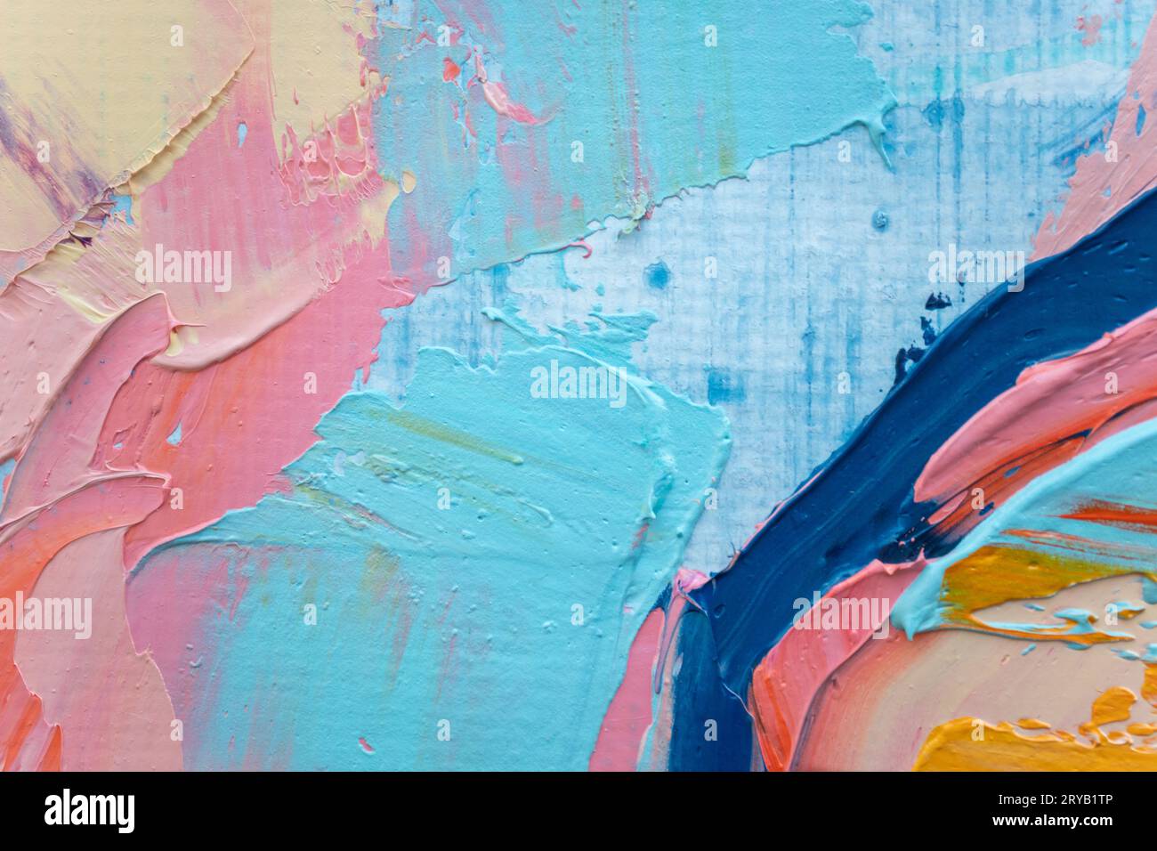 Closeup of abstract rough colorful art painting texture, with oil ...