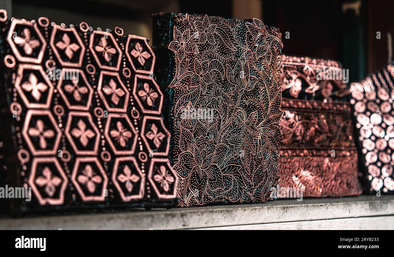 Indonesian Metal Batik Stamps Stock Photo - Alamy