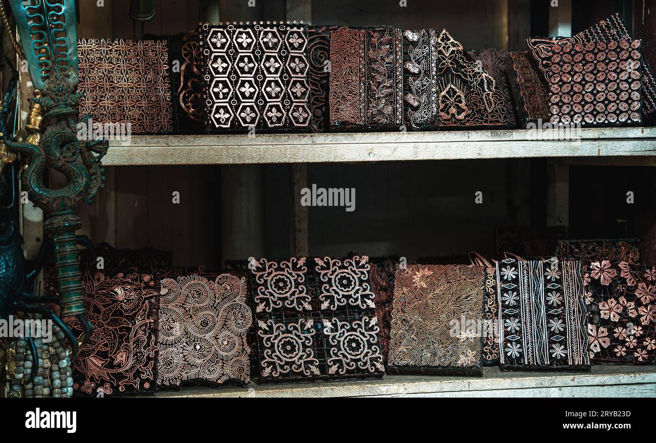 Indonesian Metal Batik Stamps Stock Photo - Alamy