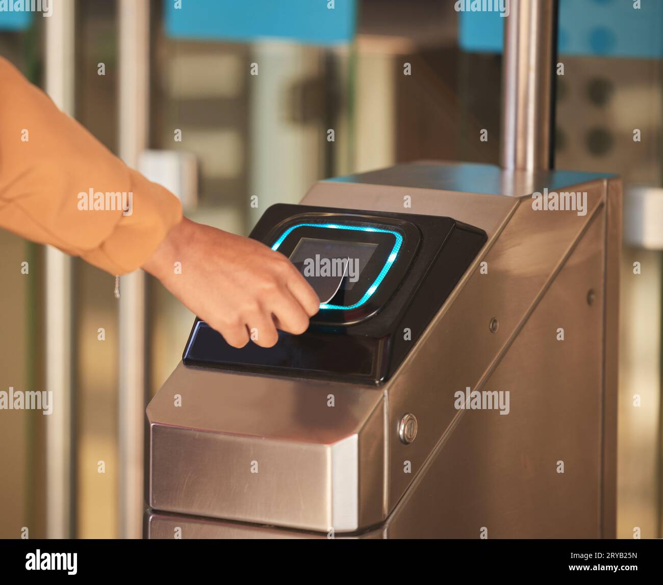 Access control, hand and card for security with safety software for ...