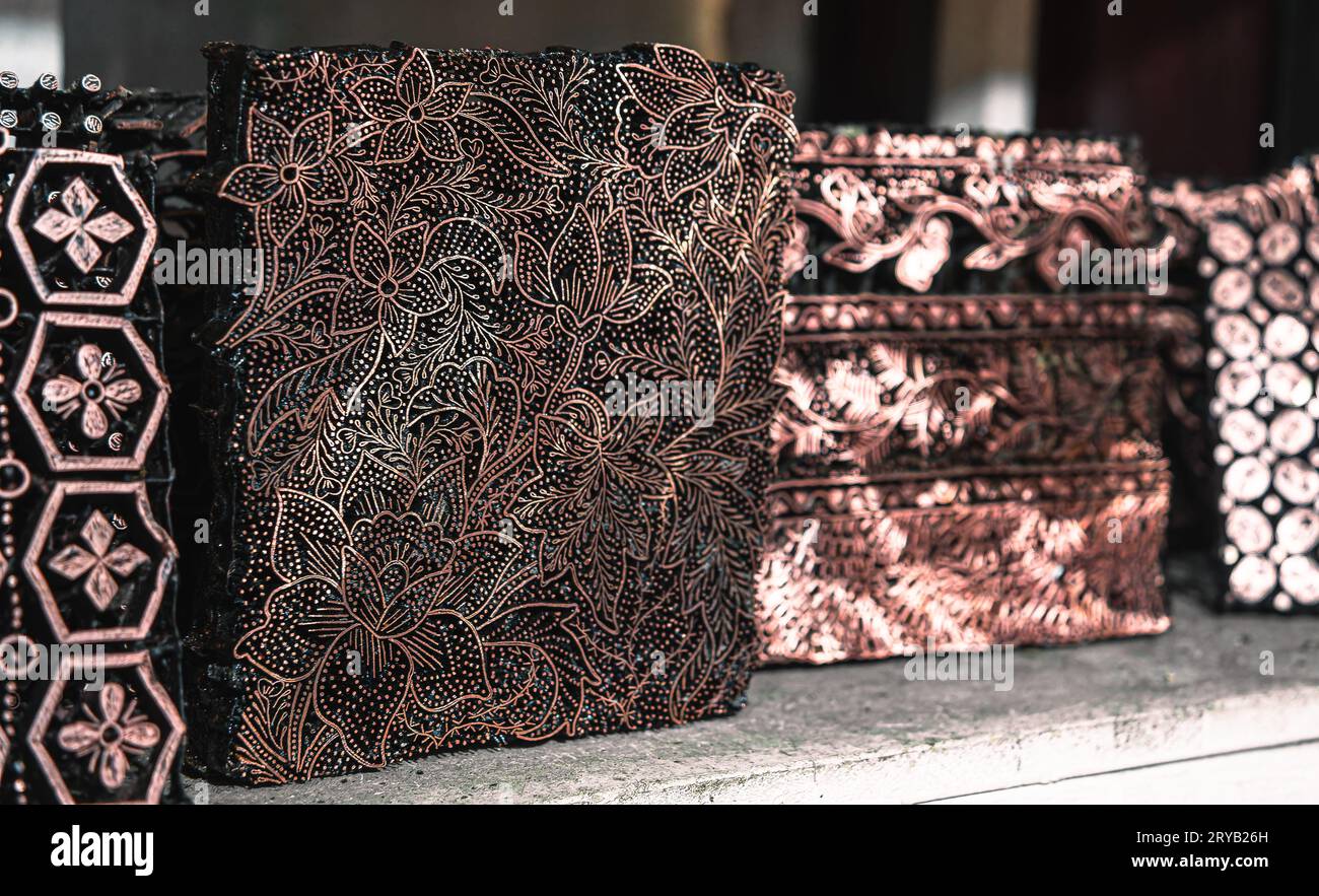 Indonesian Metal Batik Stamps Stock Photo - Alamy