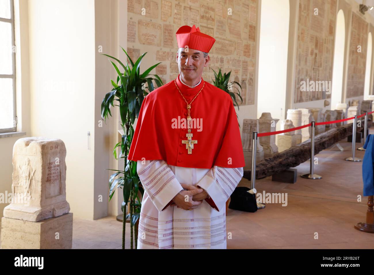 New Cardinal François-Xavier Bustillo, Bishop of Ajaccio poses for a ...