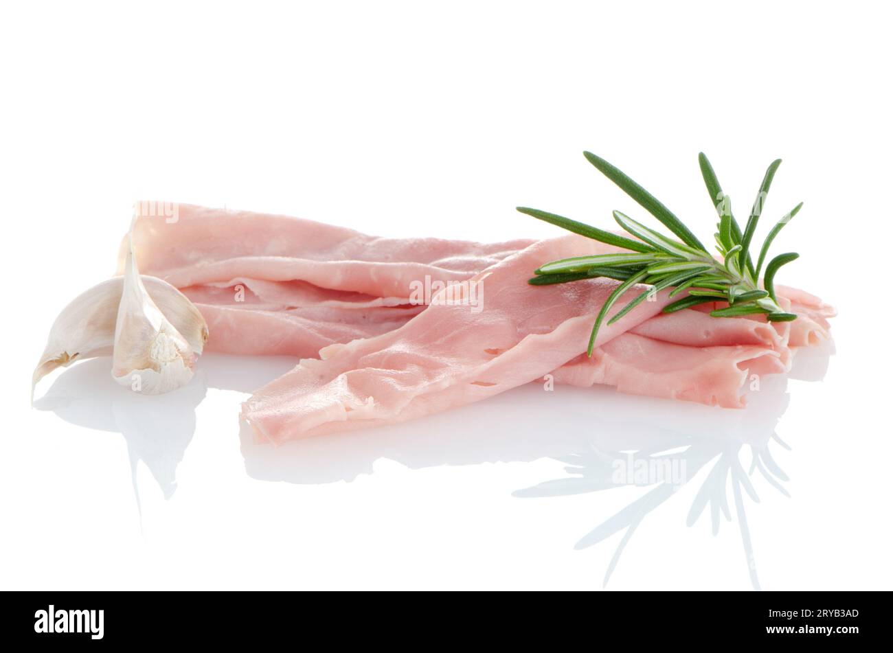Fresh shaved ham Stock Photo - Alamy