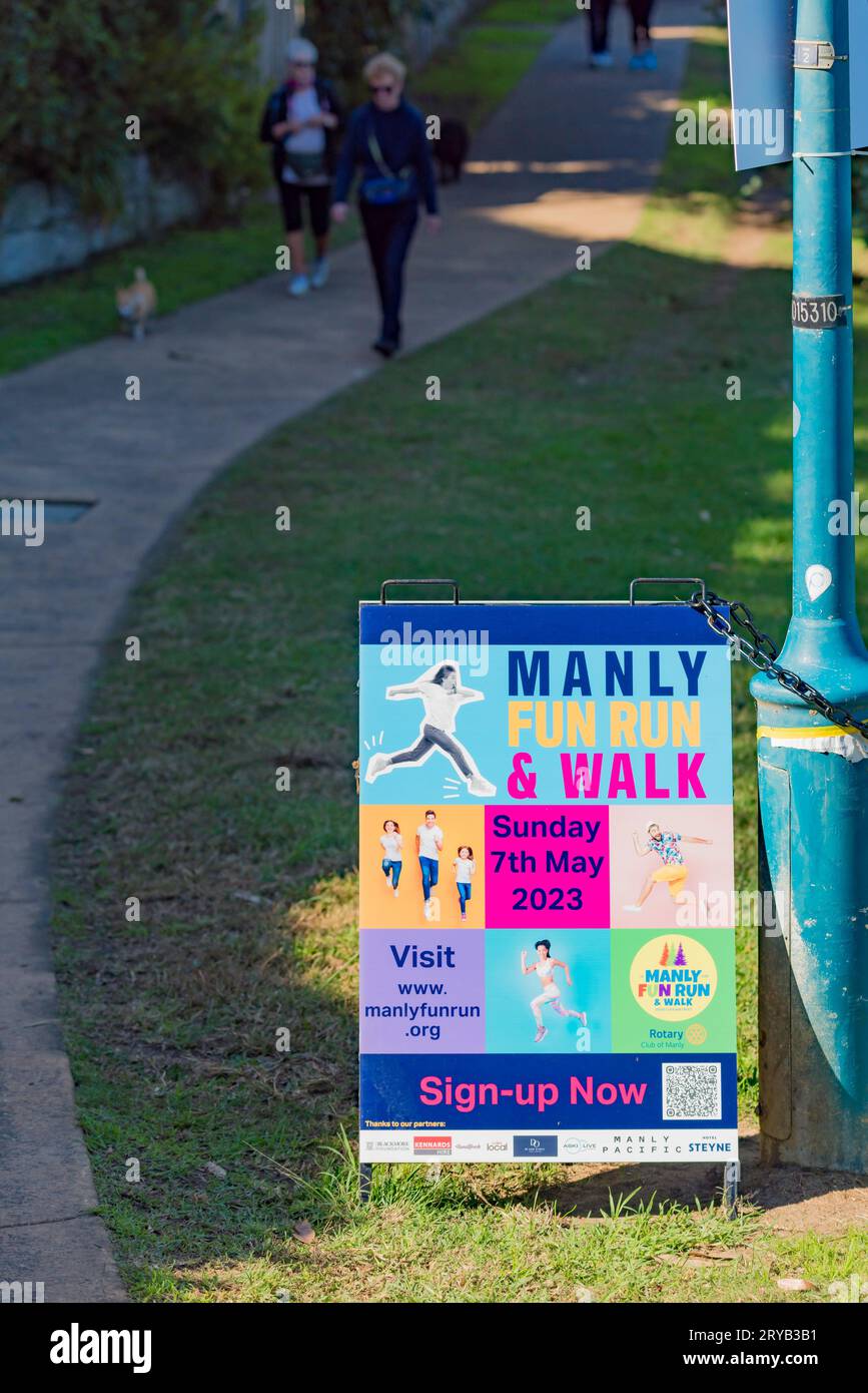 Sign promoting fitness hi-res stock photography and images - Alamy