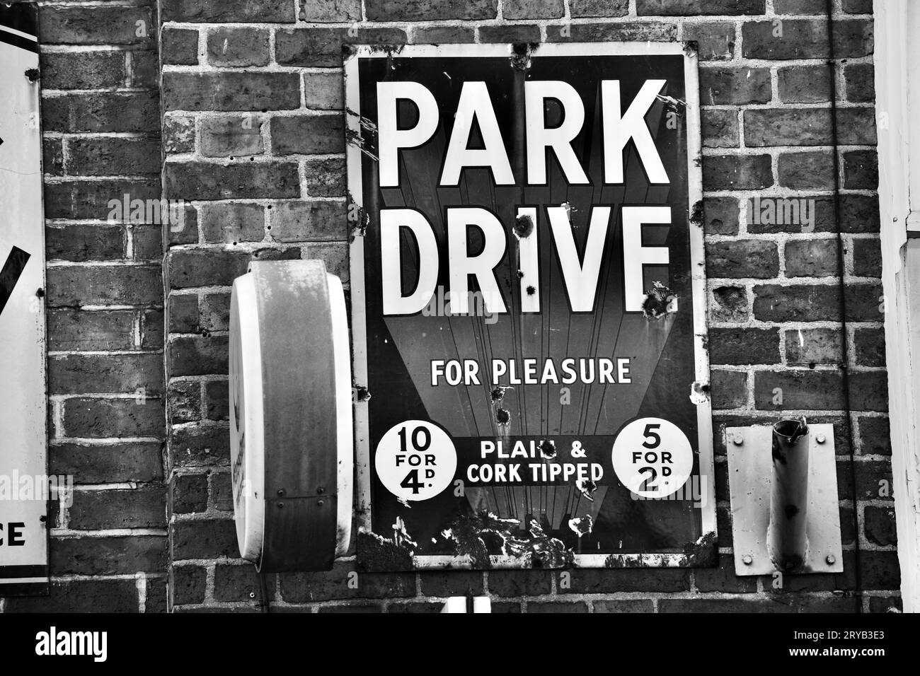 Old tip notice Black and White Stock Photos & Images - Alamy