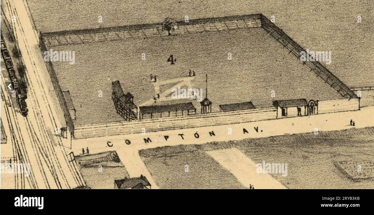 Red Stocking Park St Louis 1875 map Stock Photo - Alamy