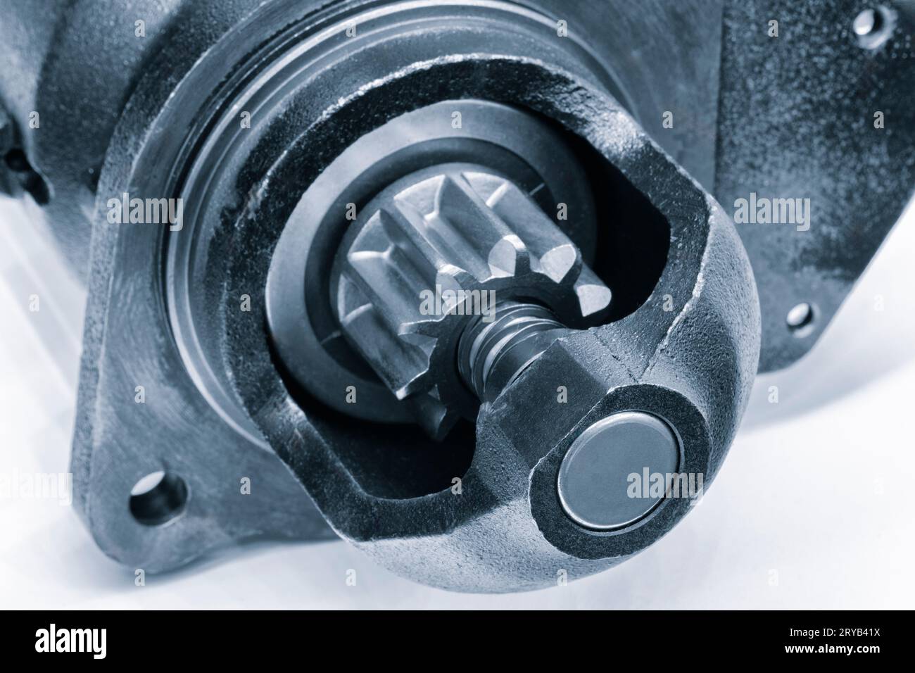 Car spare parts.Car engine starter Stock Photo - Alamy