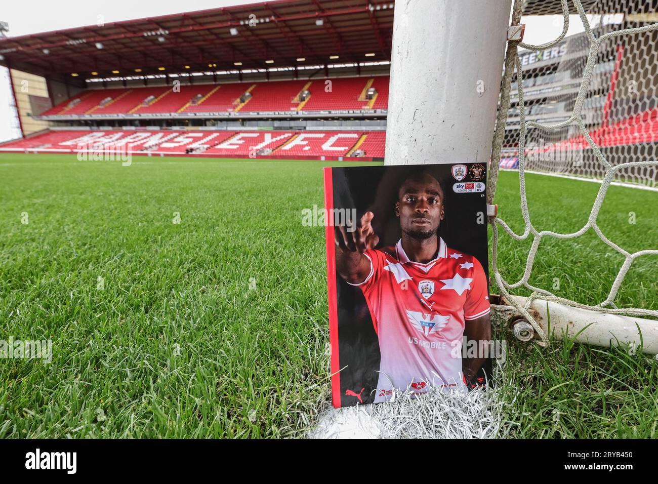 Devante Cole #44 of Barnsley on the front cover of todays match day ...