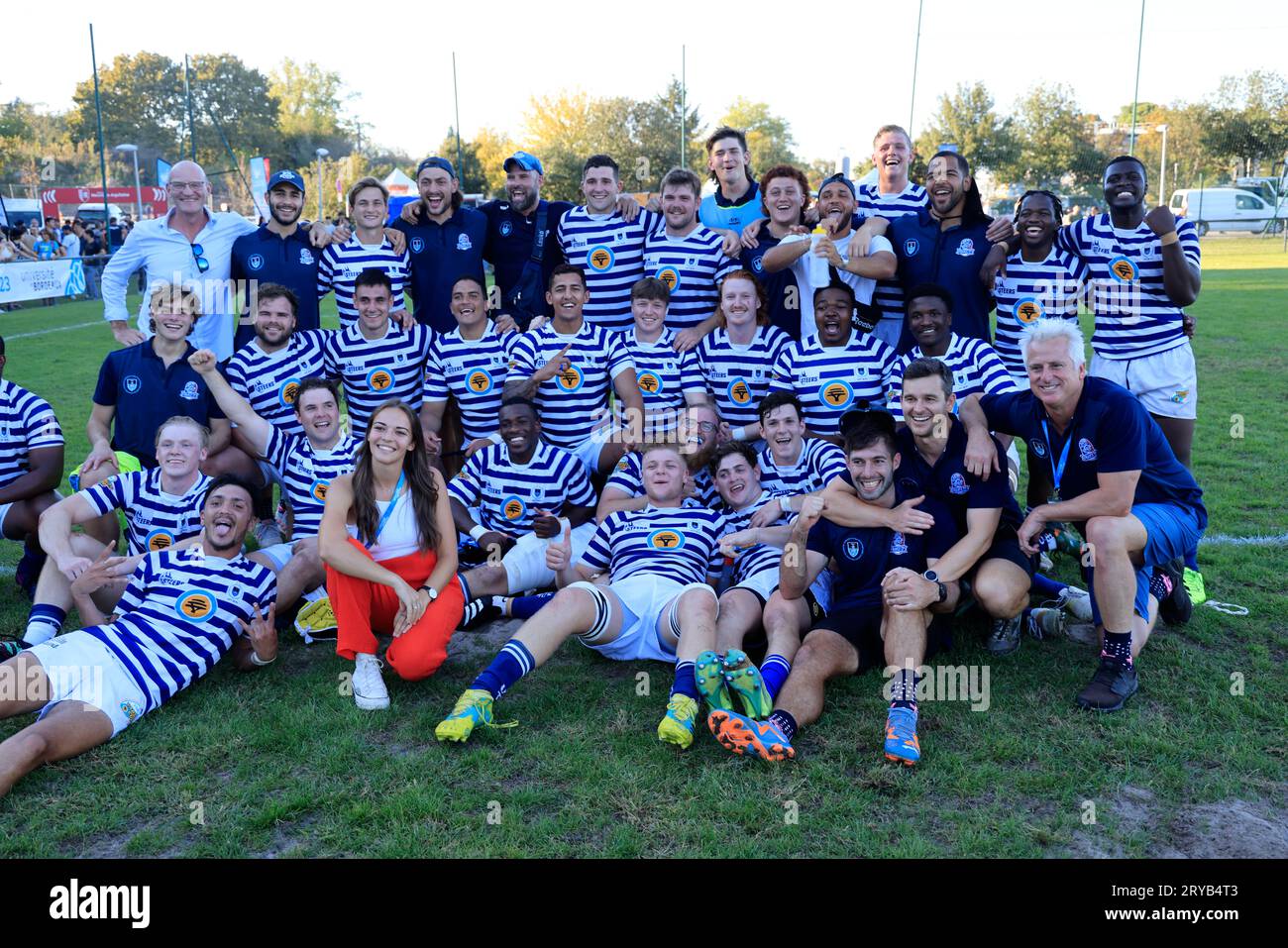Pessac, France. September 28, 2023. On the sidelines of the 2023 Rugby ...