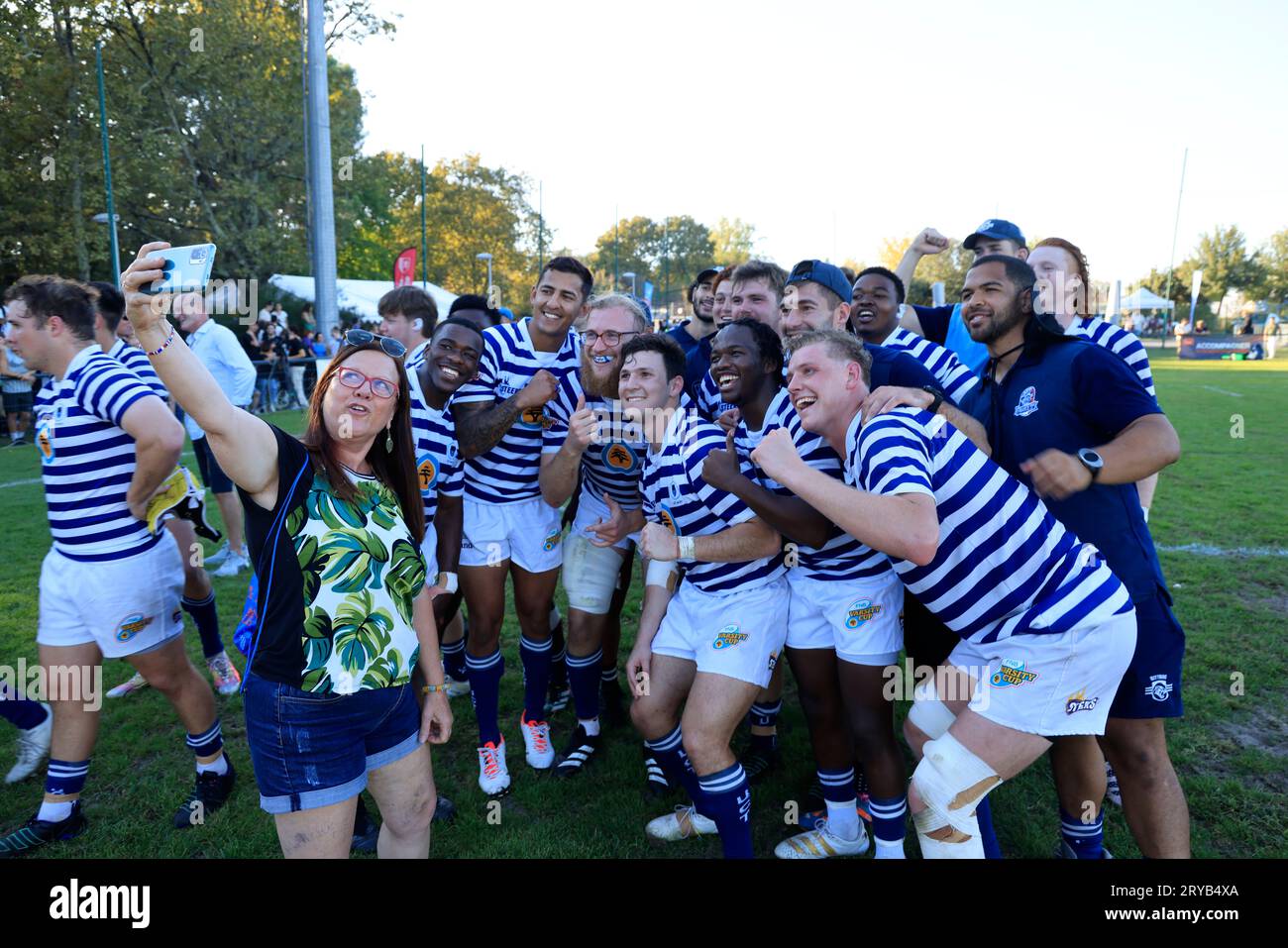 Pessac, France. September 28, 2023. On the sidelines of the 2023 Rugby ...