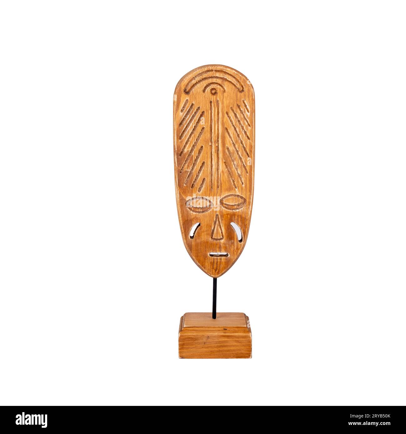 tribal african mask accessory decorative object isolated on white Stock ...