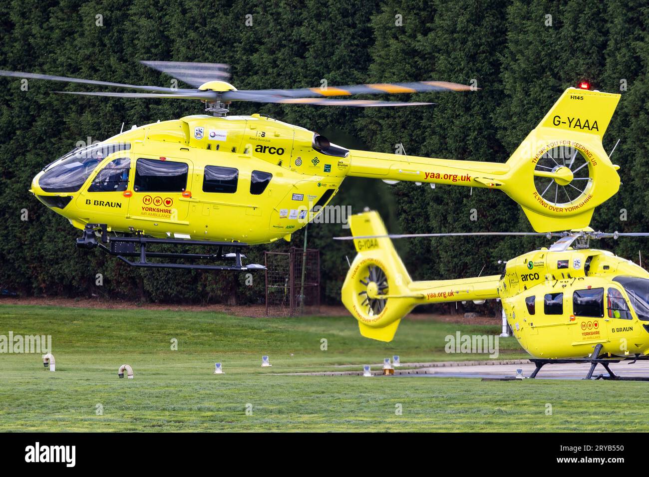 Yorkshire Air Ambulance new Airbus H145 D3 helicopter G-YAAA Stock ...