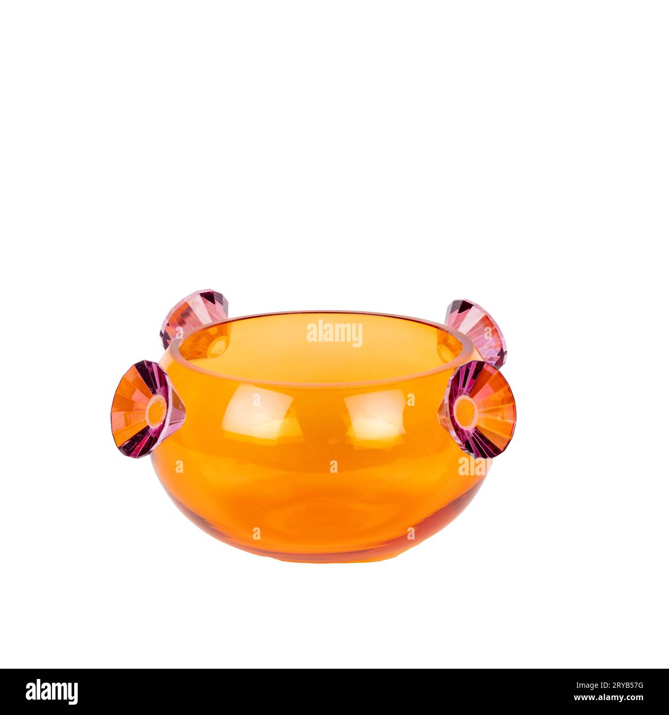 decorative colorful glass vase accessory isolated on white Stock Photo ...